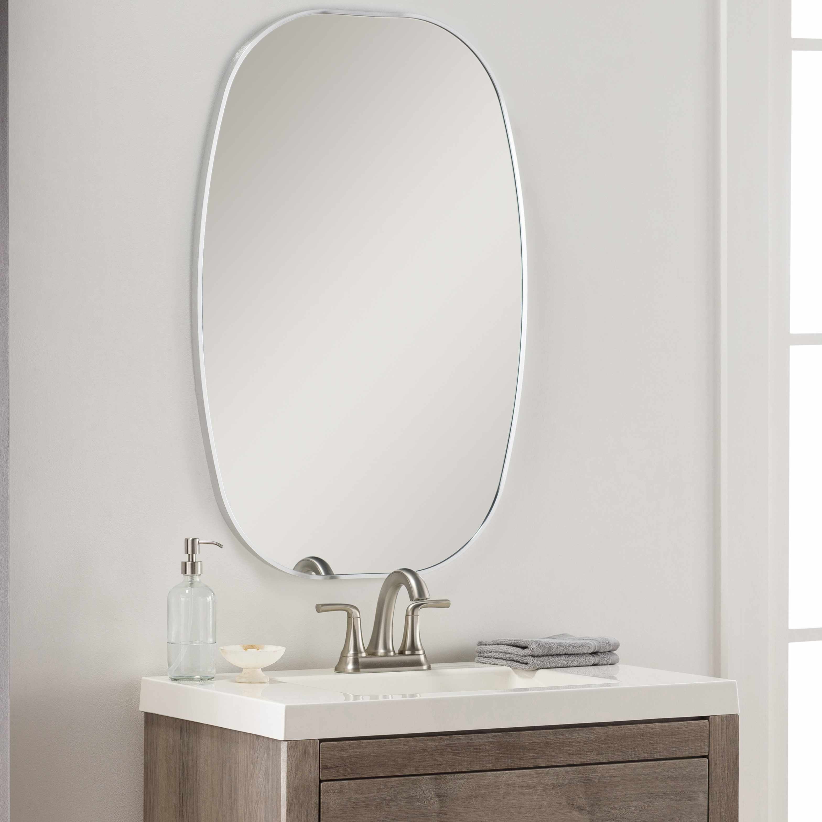 Kopparberg Metallic Silver Gold Frame Round Mirror – Lumberjack Direct, LLC
